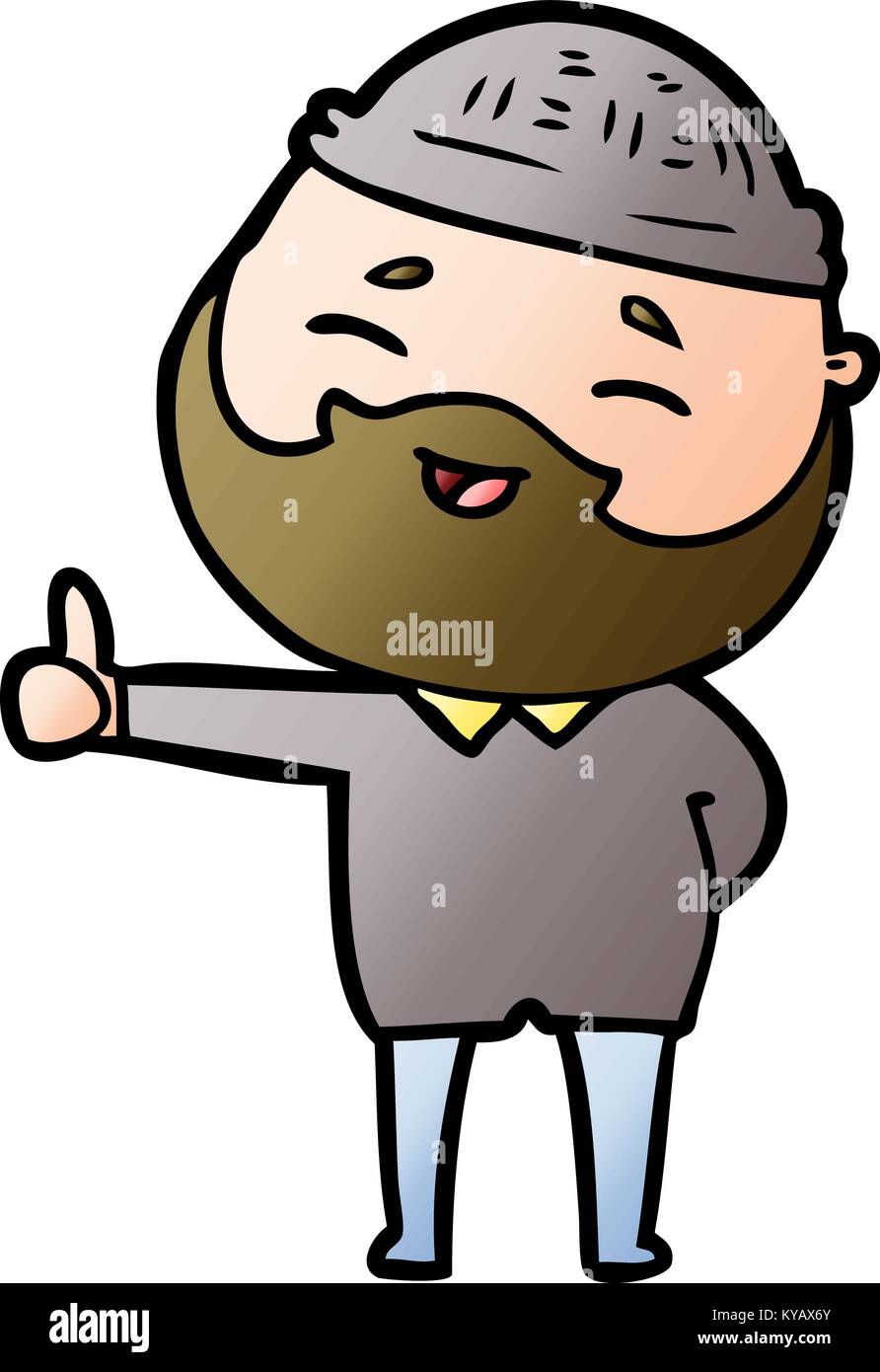 cartoon happy bearded man Stock Vector Image & Art - Alamy