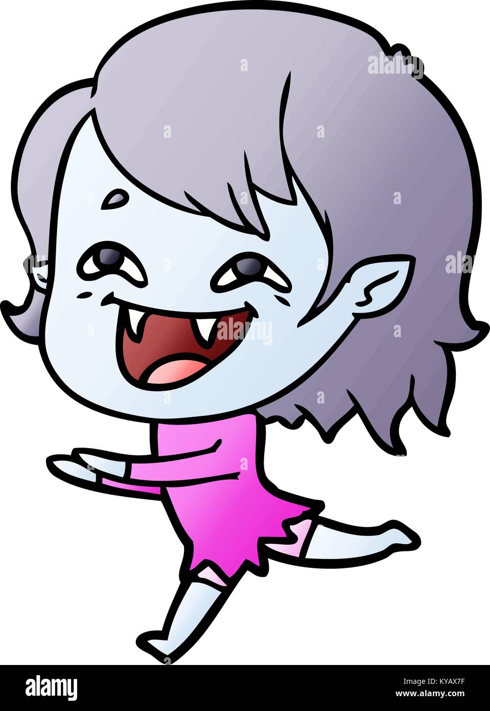 cartoon laughing vampire girl Stock Vector Image & Art - Alamy