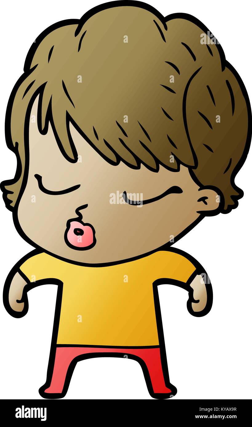 cartoon woman with eyes shut Stock Vector Image & Art - Alamy