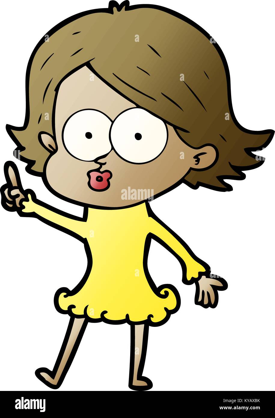 cartoon girl pouting Stock Vector Image & Art - Alamy