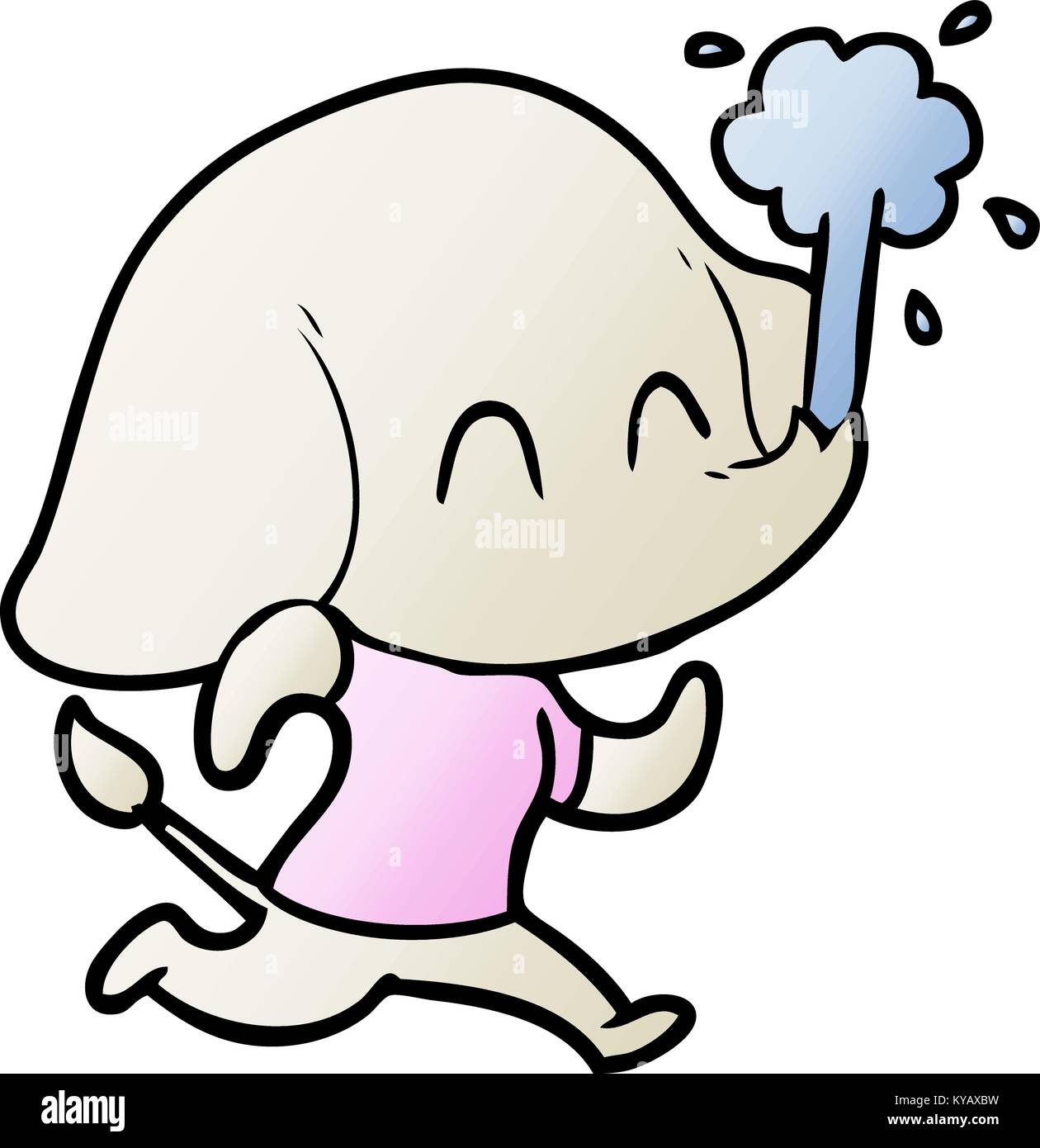 cute cartoon elephant spouting water Stock Vector Image & Art - Alamy