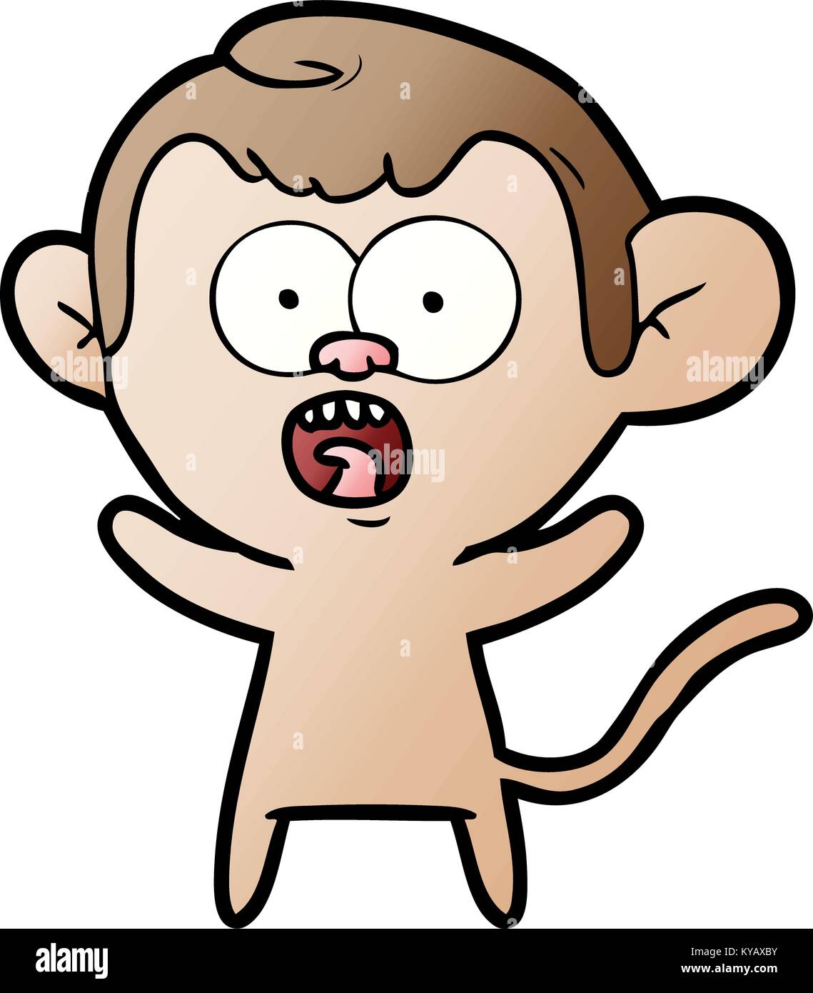 cartoon shocked monkey Stock Vector Image & Art - Alamy