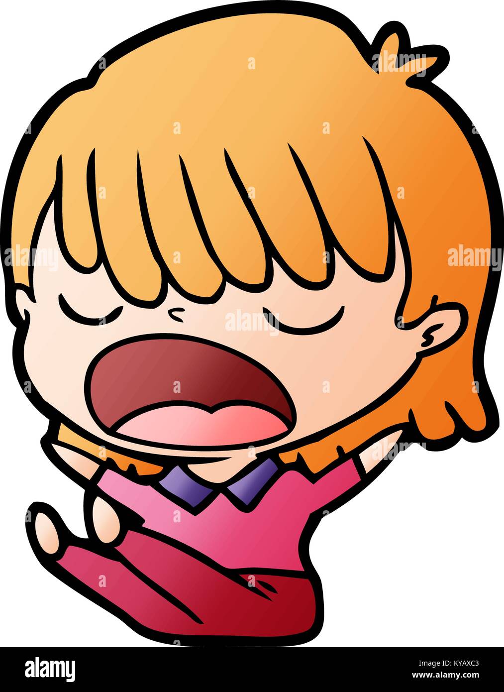 cartoon woman talking loudly Stock Vector Image & Art - Alamy