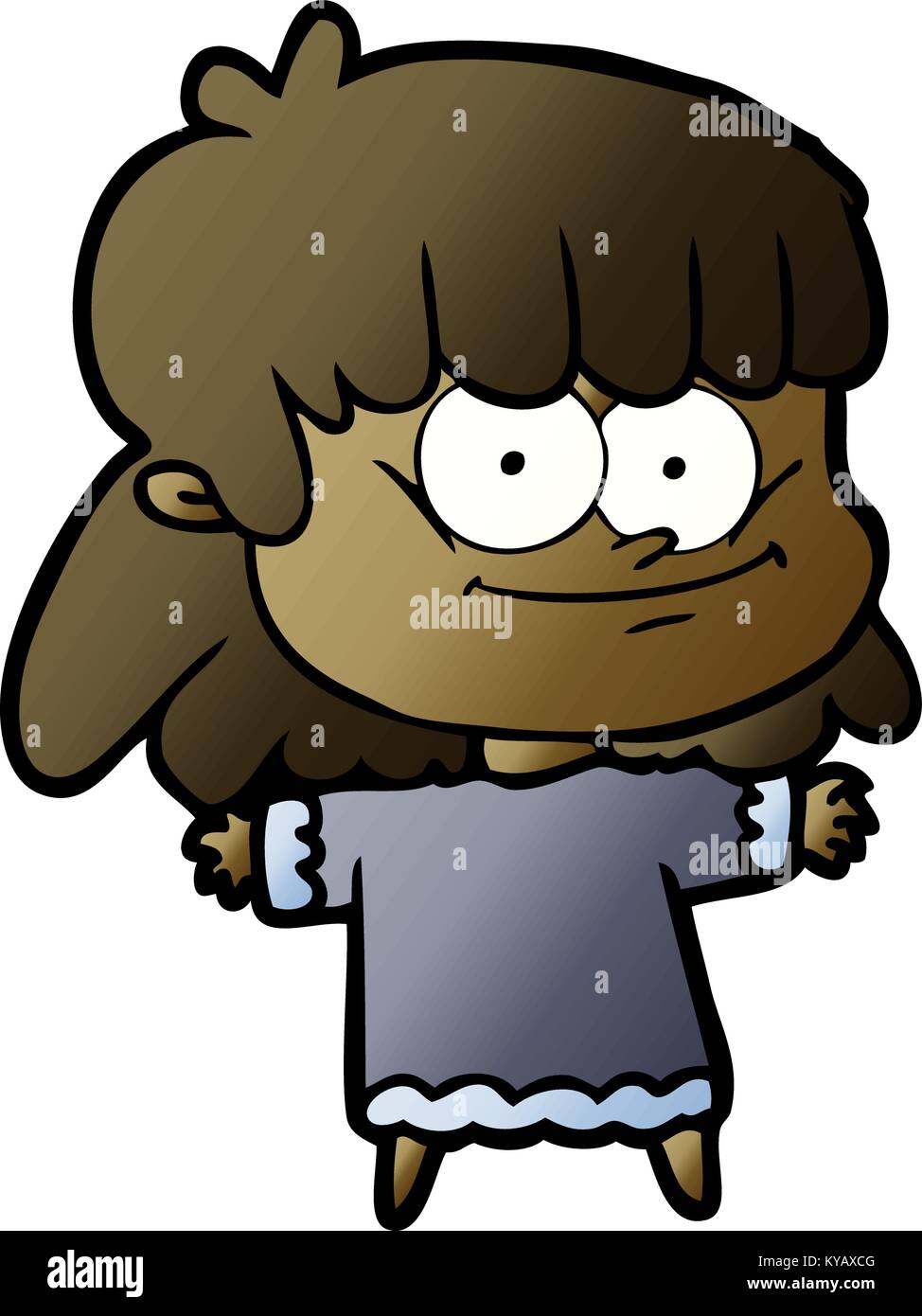 cartoon girl smiling Stock Vector Image & Art - Alamy