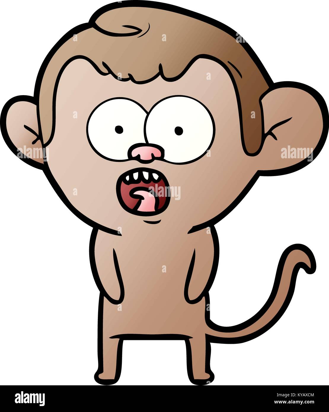 cartoon shocked monkey Stock Vector Image & Art - Alamy