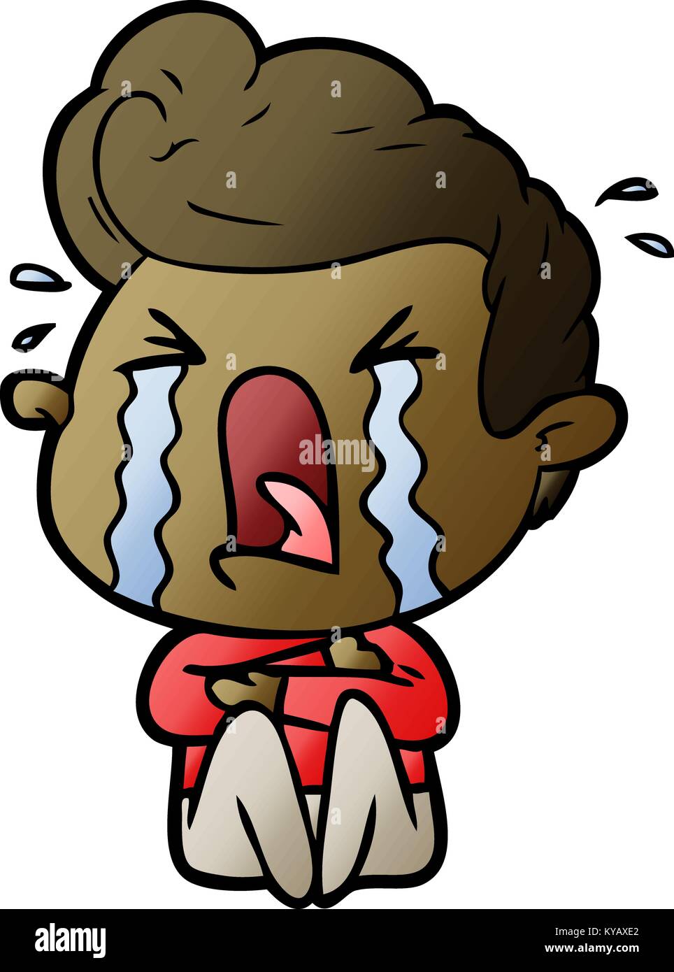 cartoon crying man Stock Vector Image & Art - Alamy