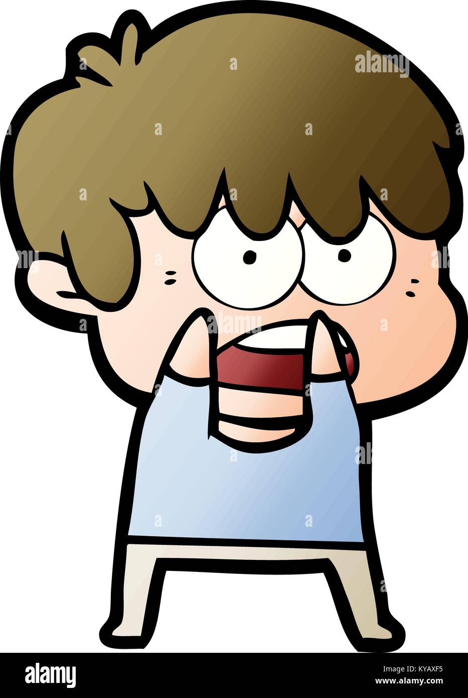 worried cartoon boy Stock Vector Image & Art - Alamy