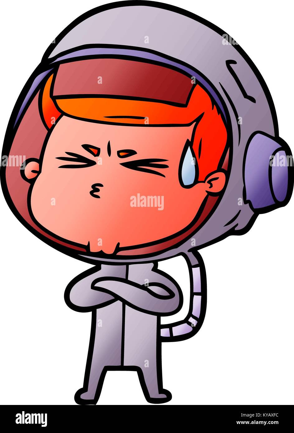 cartoon stressed astronaut Stock Vector Image & Art - Alamy