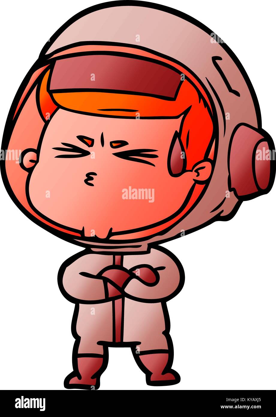 cartoon stressed astronaut Stock Vector Image & Art - Alamy