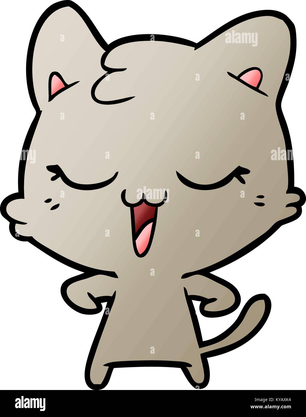 happy cartoon cat Stock Vector Image & Art - Alamy