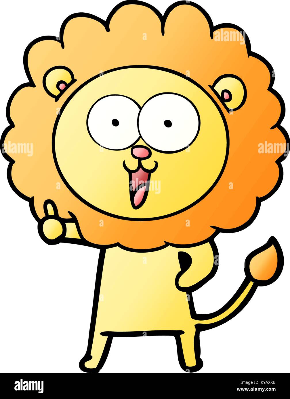 happy cartoon lion Stock Vector Image & Art - Alamy