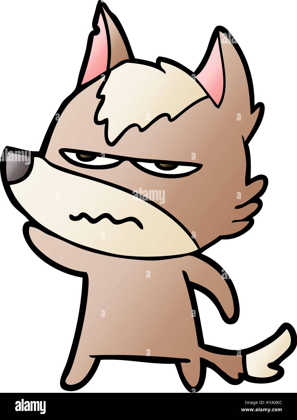 cartoon annoyed wolf Stock Vector Image & Art - Alamy