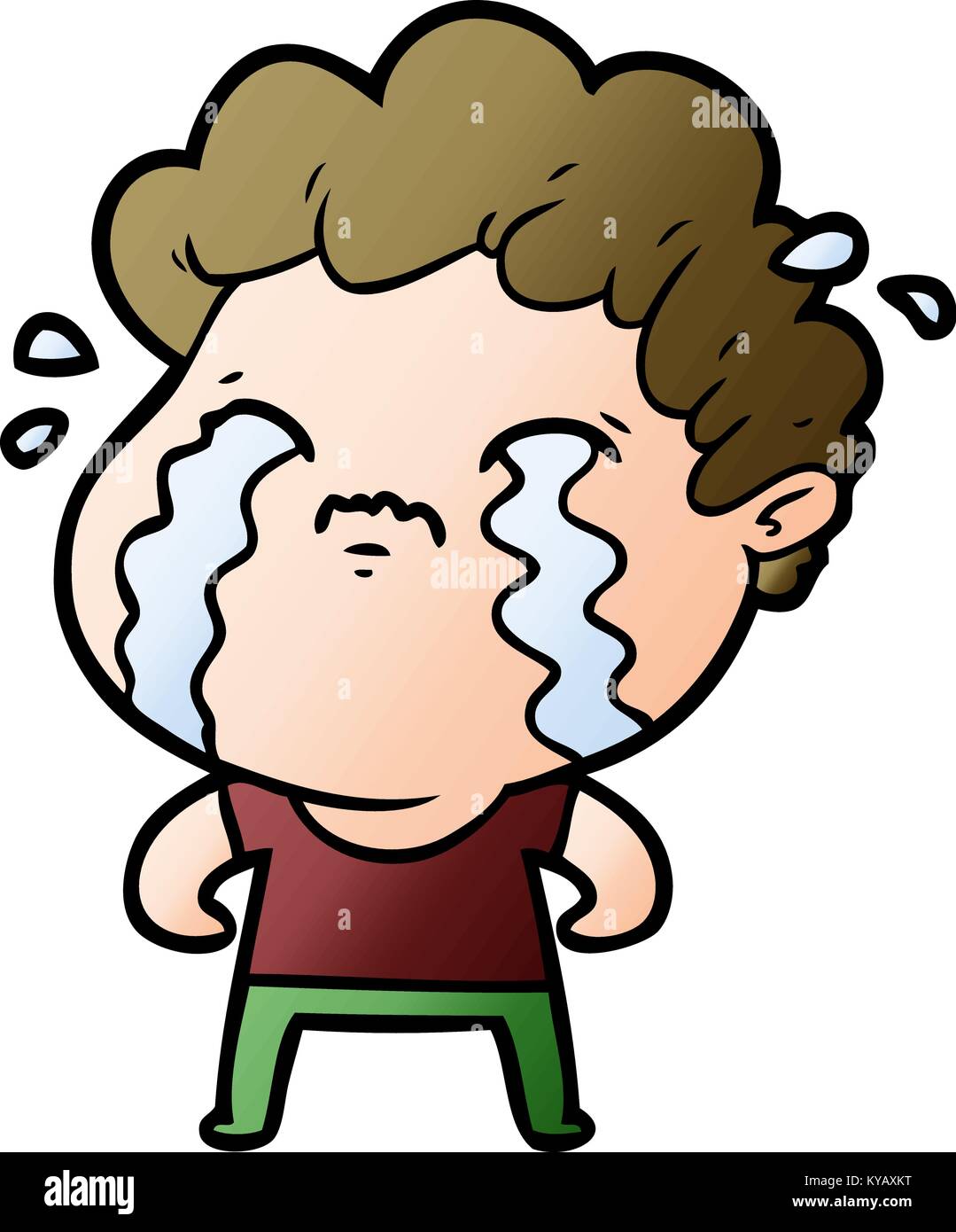 cartoon man crying Stock Vector Image & Art - Alamy