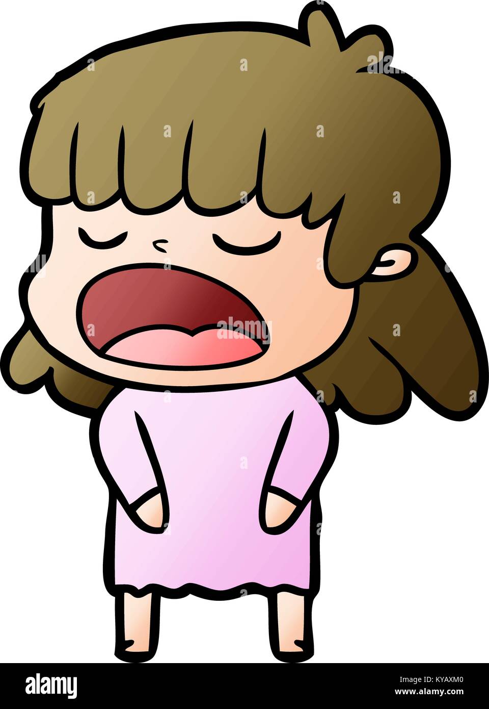 cartoon woman talking loudly Stock Vector Image & Art - Alamy