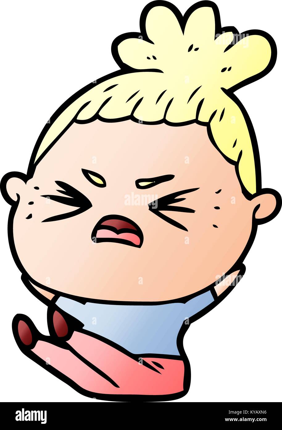 cartoon angry woman Stock Vector Image & Art - Alamy