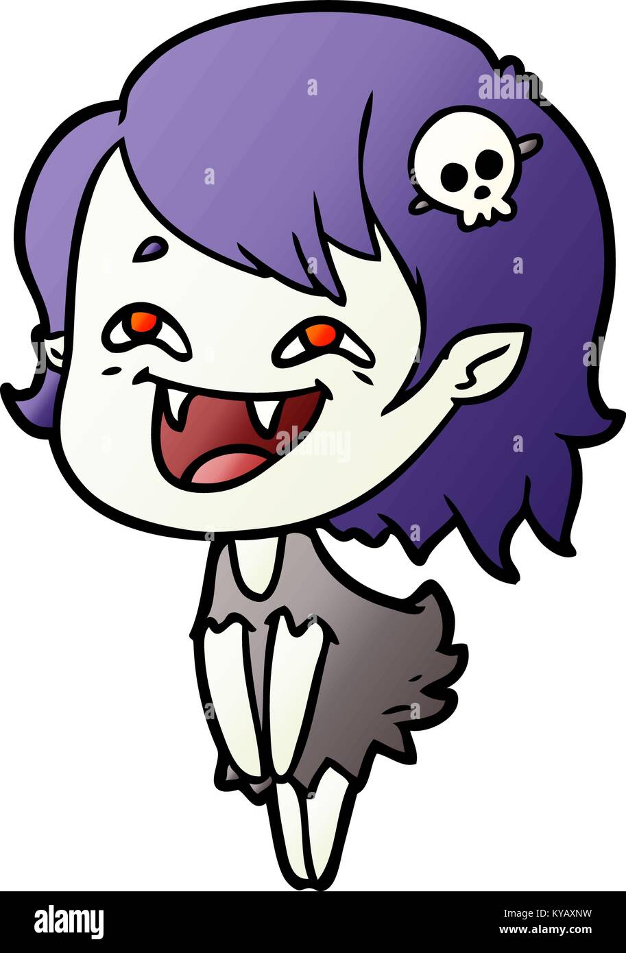 cartoon laughing vampire girl Stock Vector Image & Art - Alamy