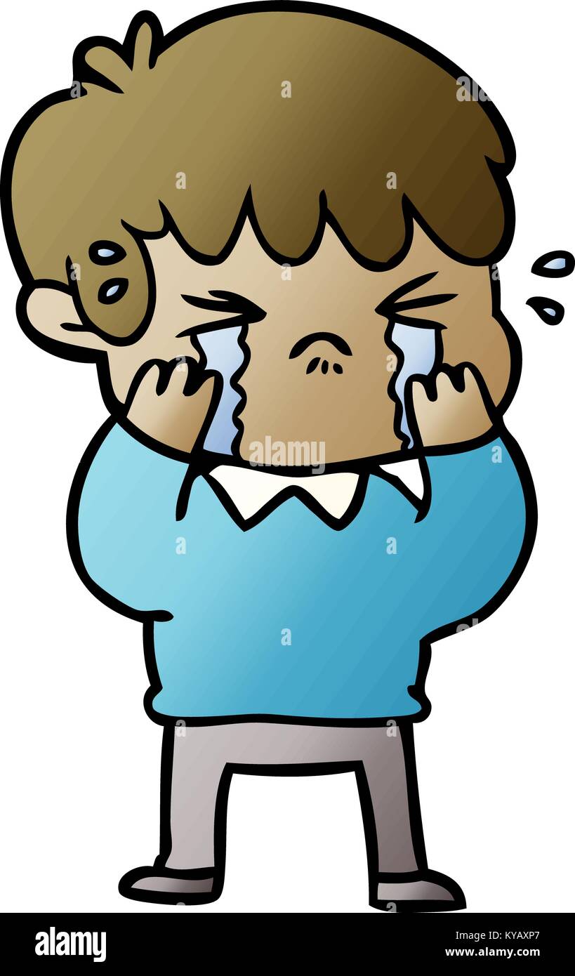 cartoon boy crying Stock Vector Image & Art - Alamy