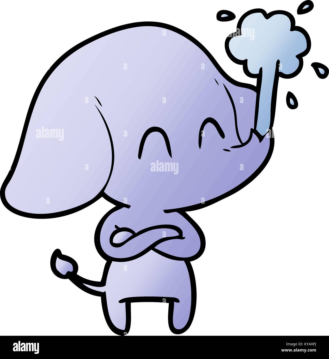 cute cartoon elephant spouting water Stock Vector Image & Art - Alamy