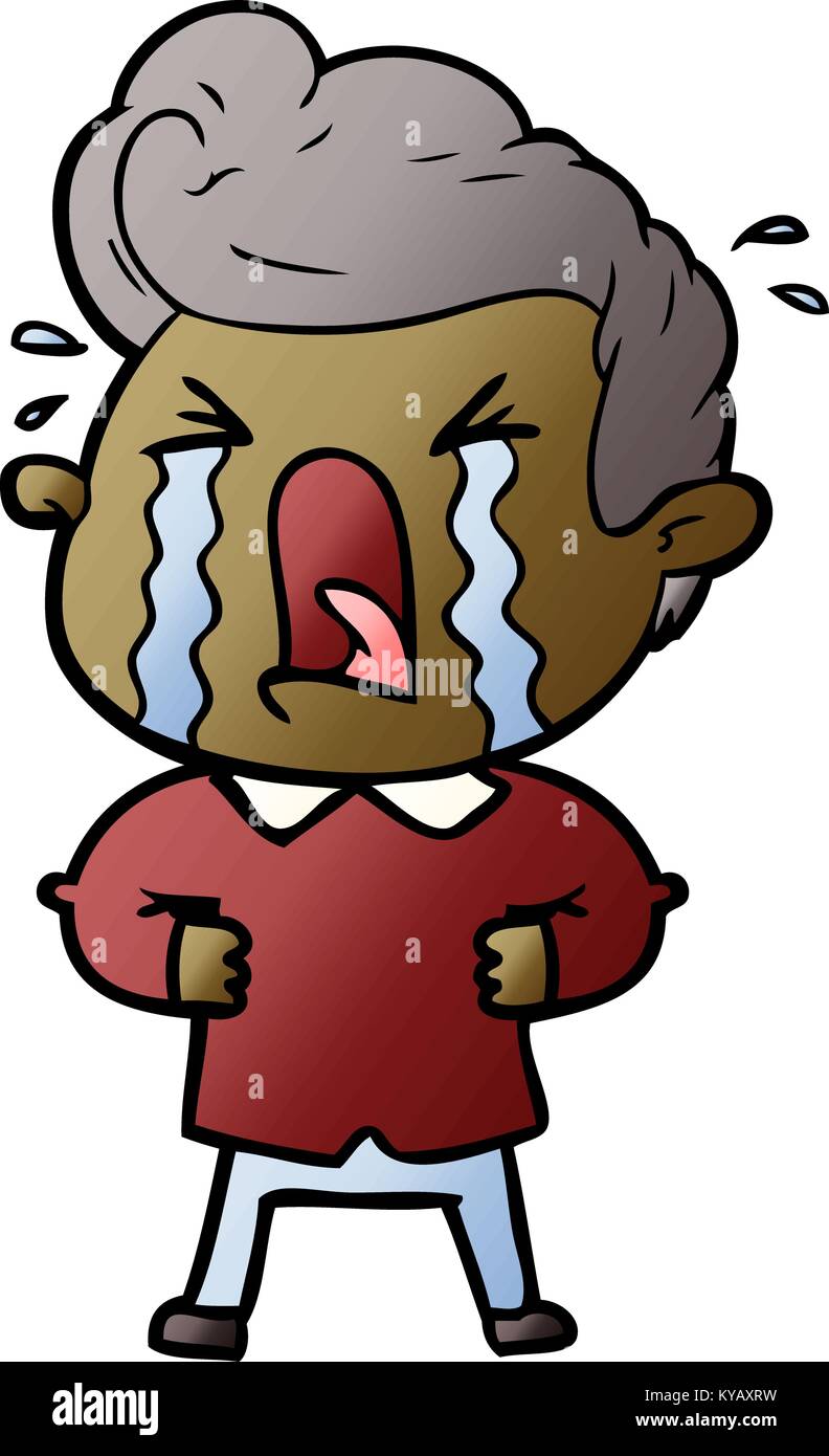 cartoon crying man Stock Vector Image & Art - Alamy
