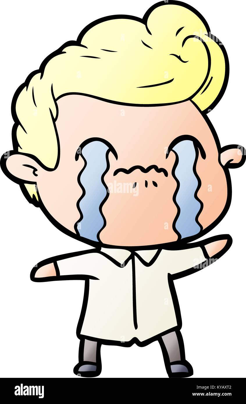 cartoon man crying Stock Vector Image & Art - Alamy