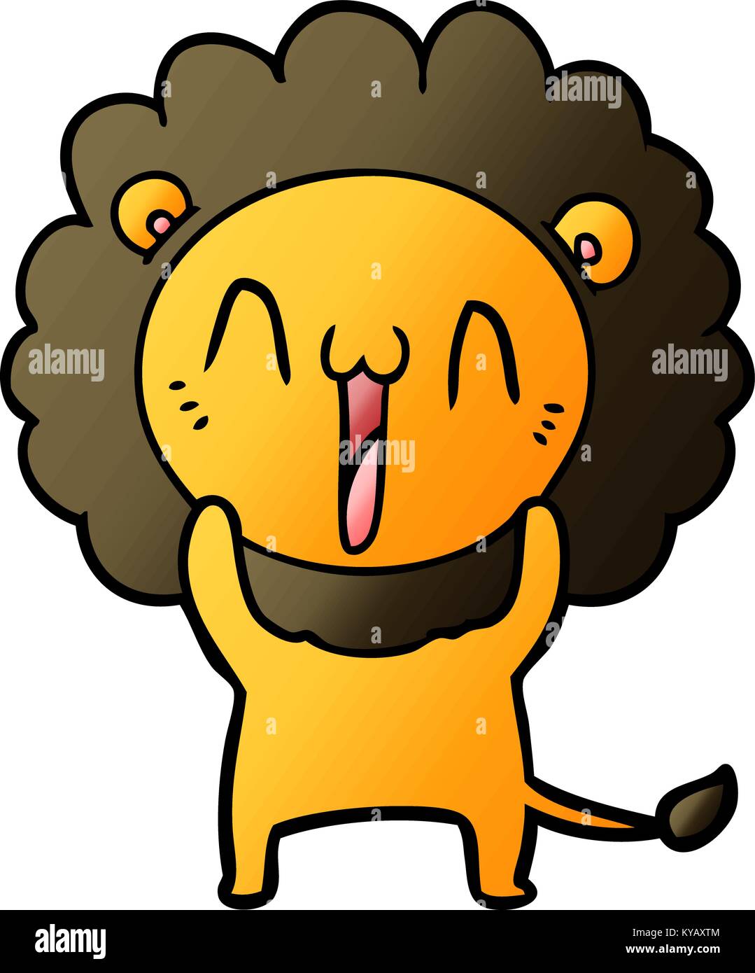 happy cartoon lion Stock Vector Image & Art - Alamy
