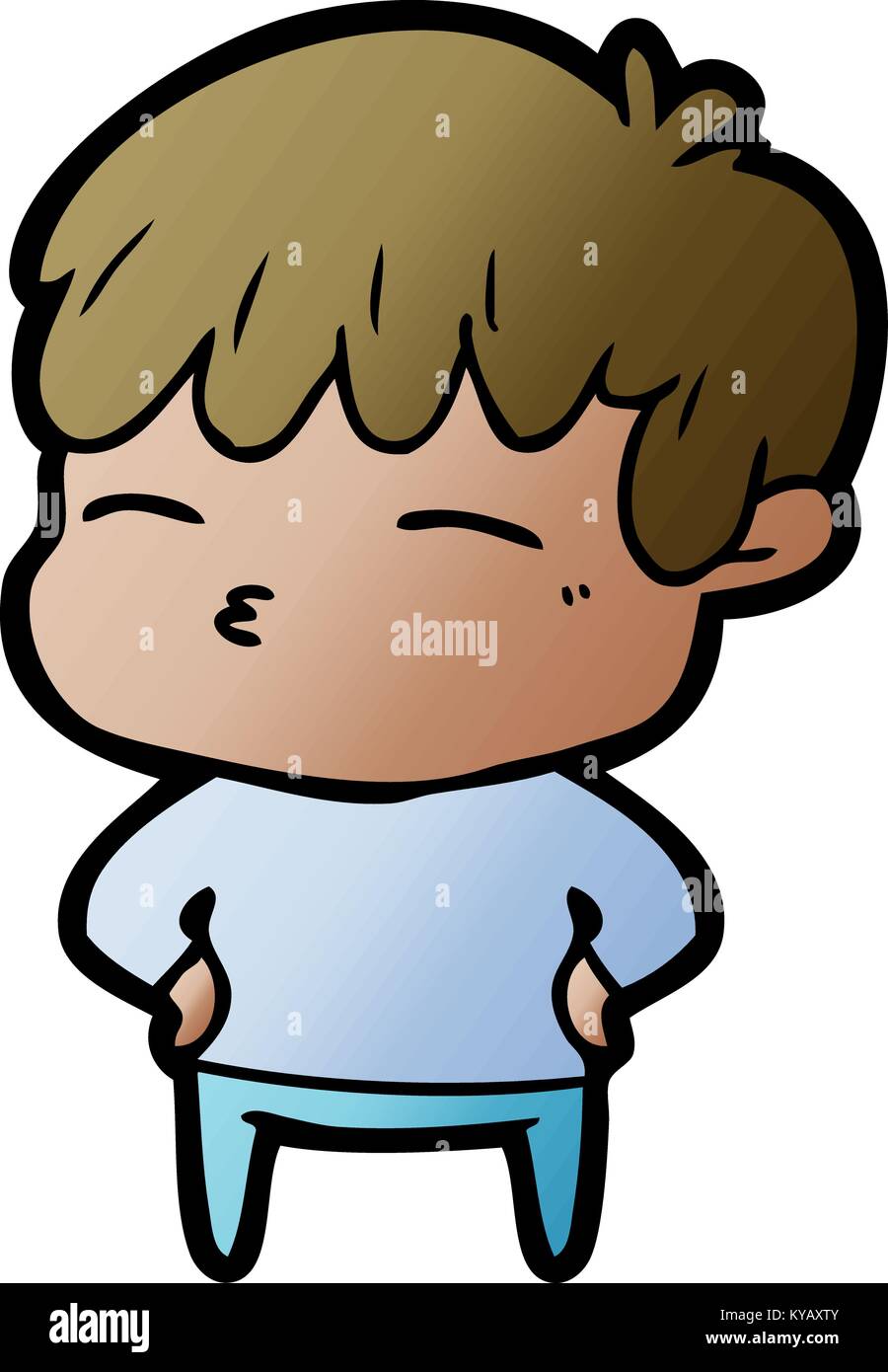 cartoon curious boy Stock Vector Image & Art - Alamy