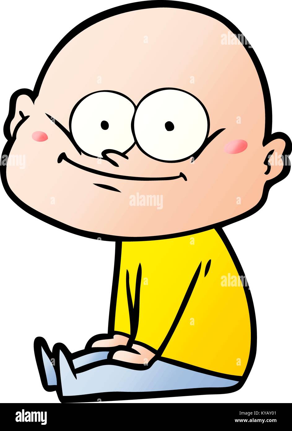 cartoon bald man staring Stock Vector Image & Art - Alamy