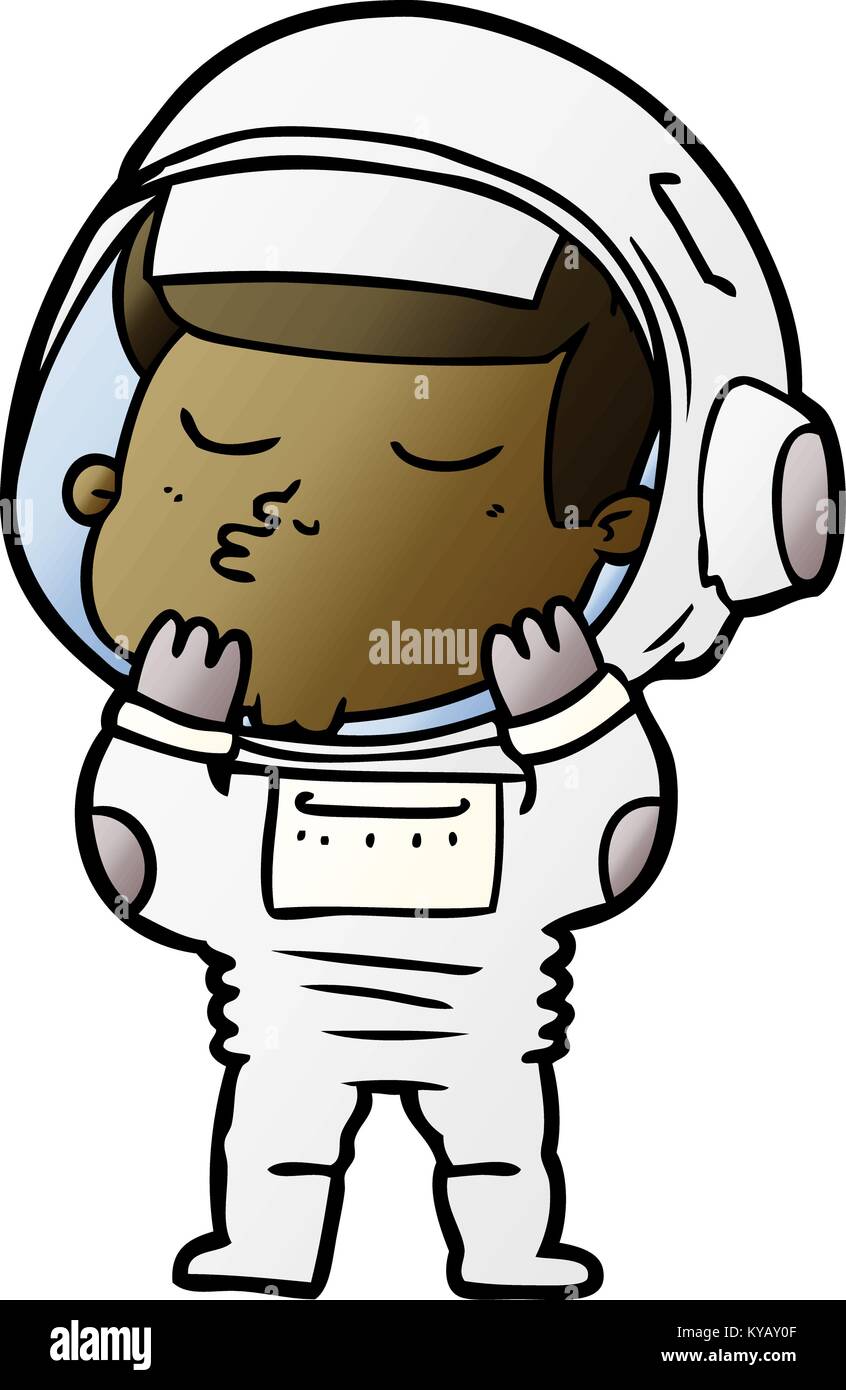 cartoon confident astronaut Stock Vector Image & Art - Alamy