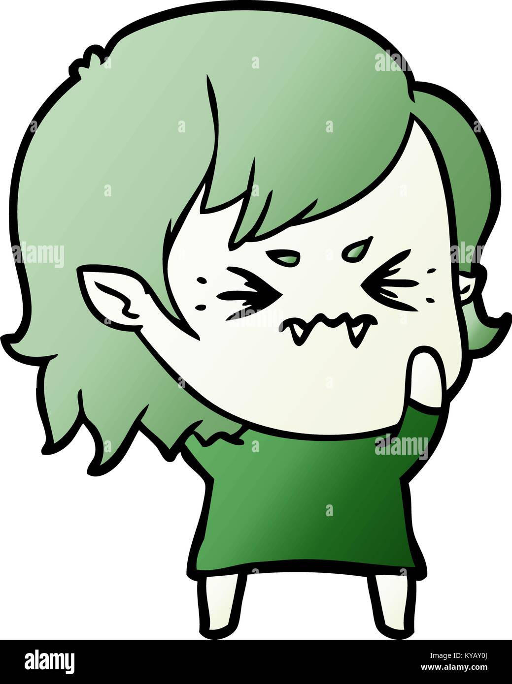 annoyed cartoon vampire girl Stock Vector Image & Art - Alamy