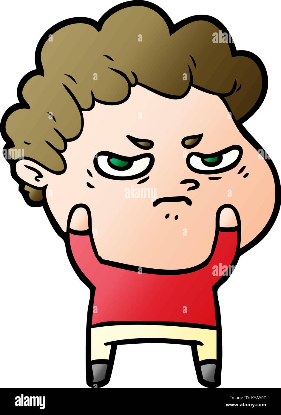 cartoon angry man Stock Vector Image & Art - Alamy