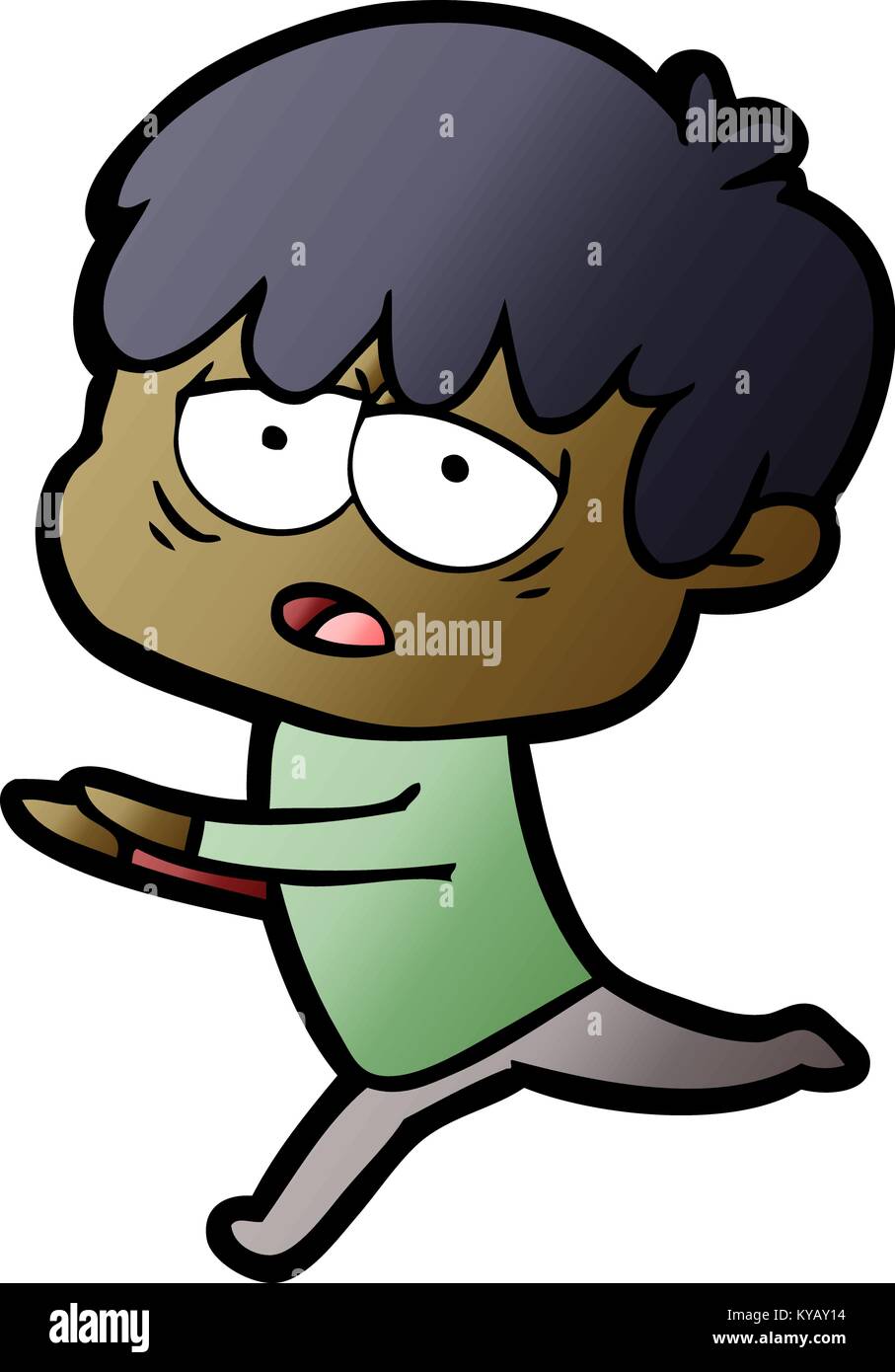 cartoon exhausted boy Stock Vector Image & Art - Alamy