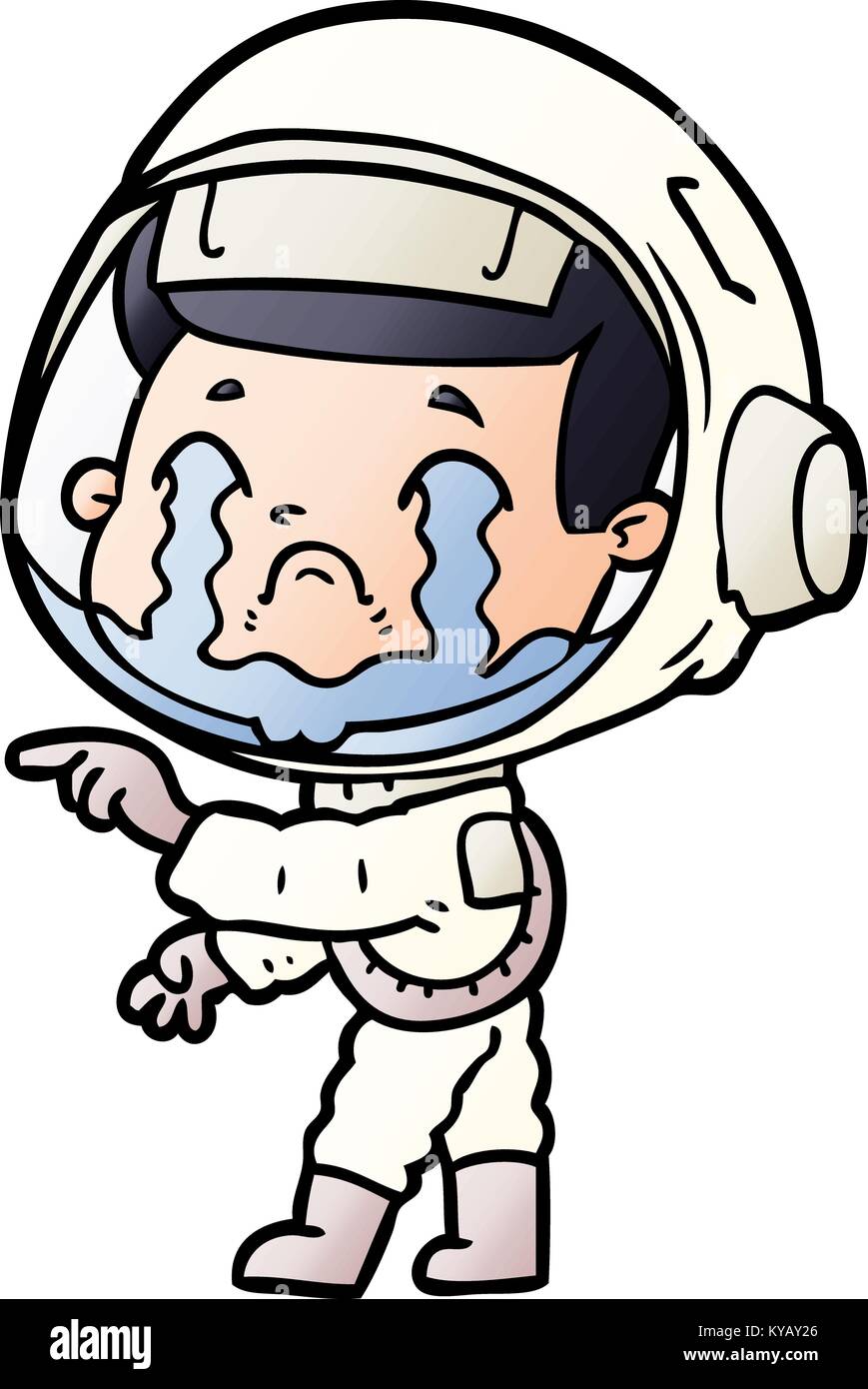 cartoon crying astronaut Stock Vector Image & Art - Alamy