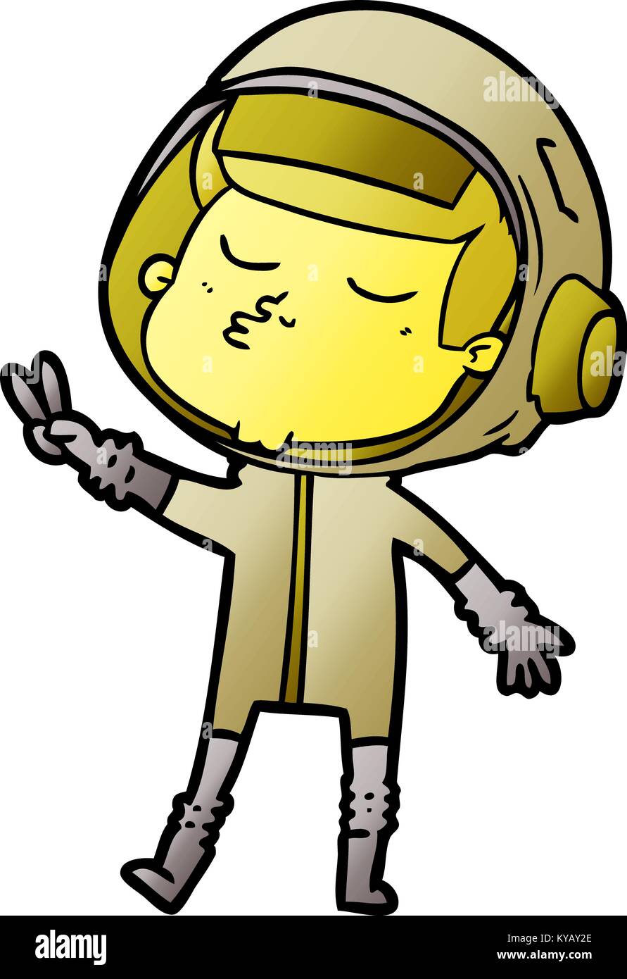 cartoon confident astronaut Stock Vector Image & Art - Alamy