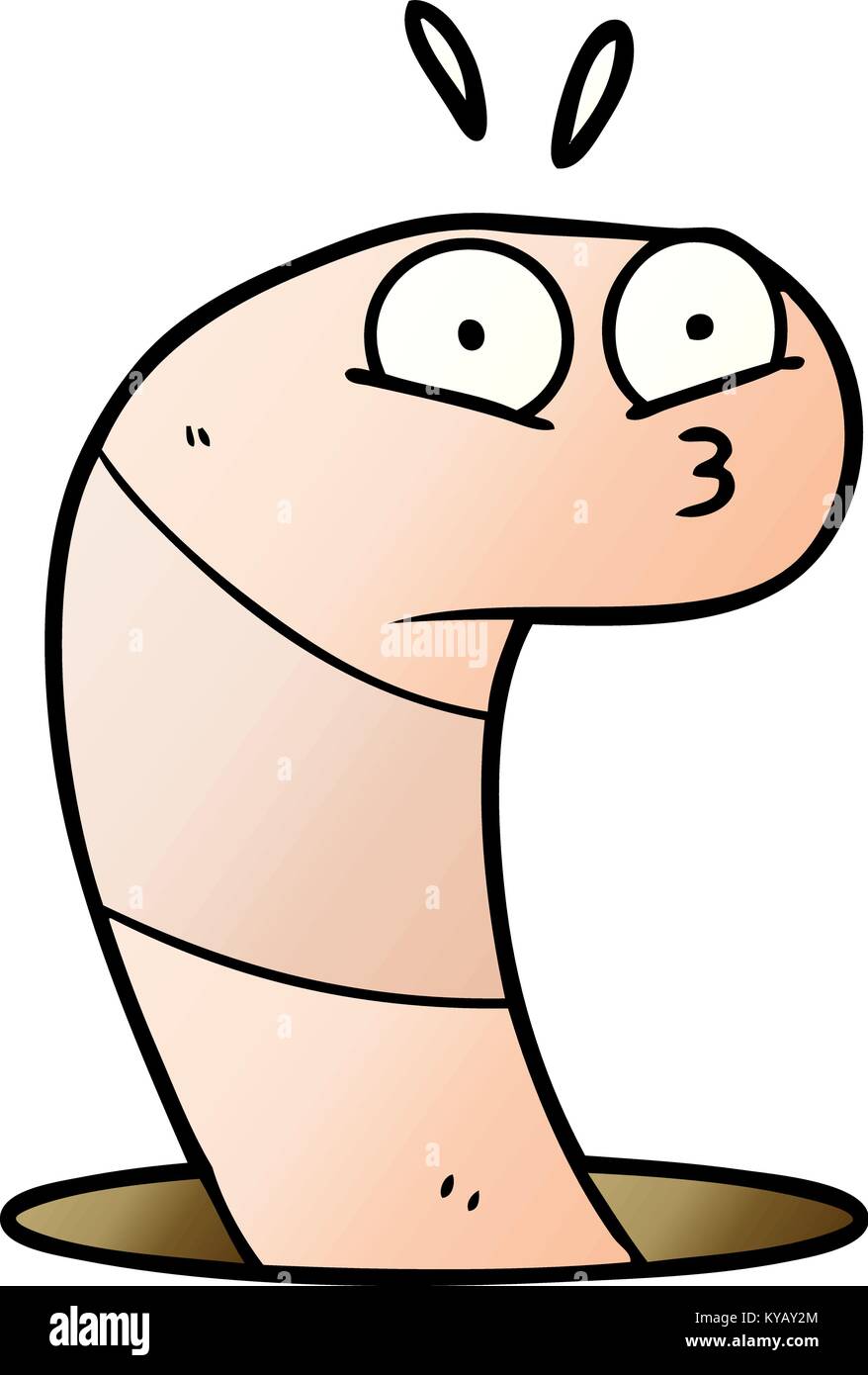 cartoon surprised worm Stock Vector Image & Art - Alamy