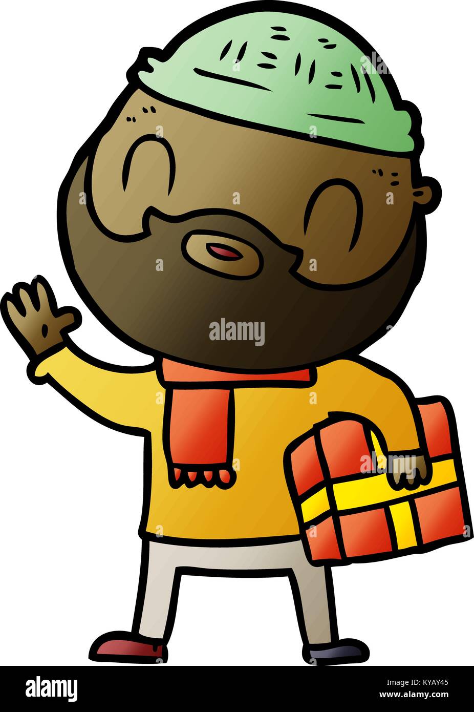 cartoon bearded man Stock Vector Image & Art - Alamy