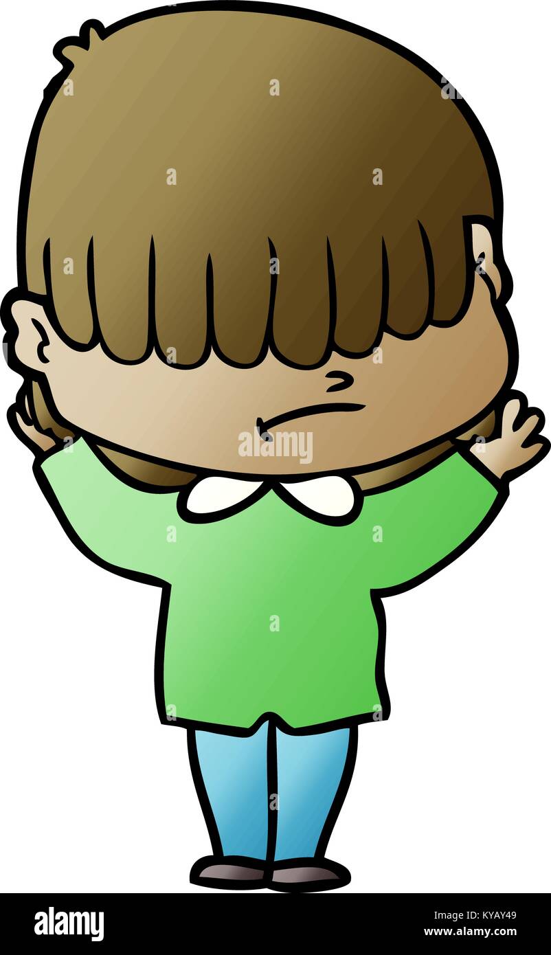 cartoon boy with untidy hair Stock Vector Image & Art - Alamy