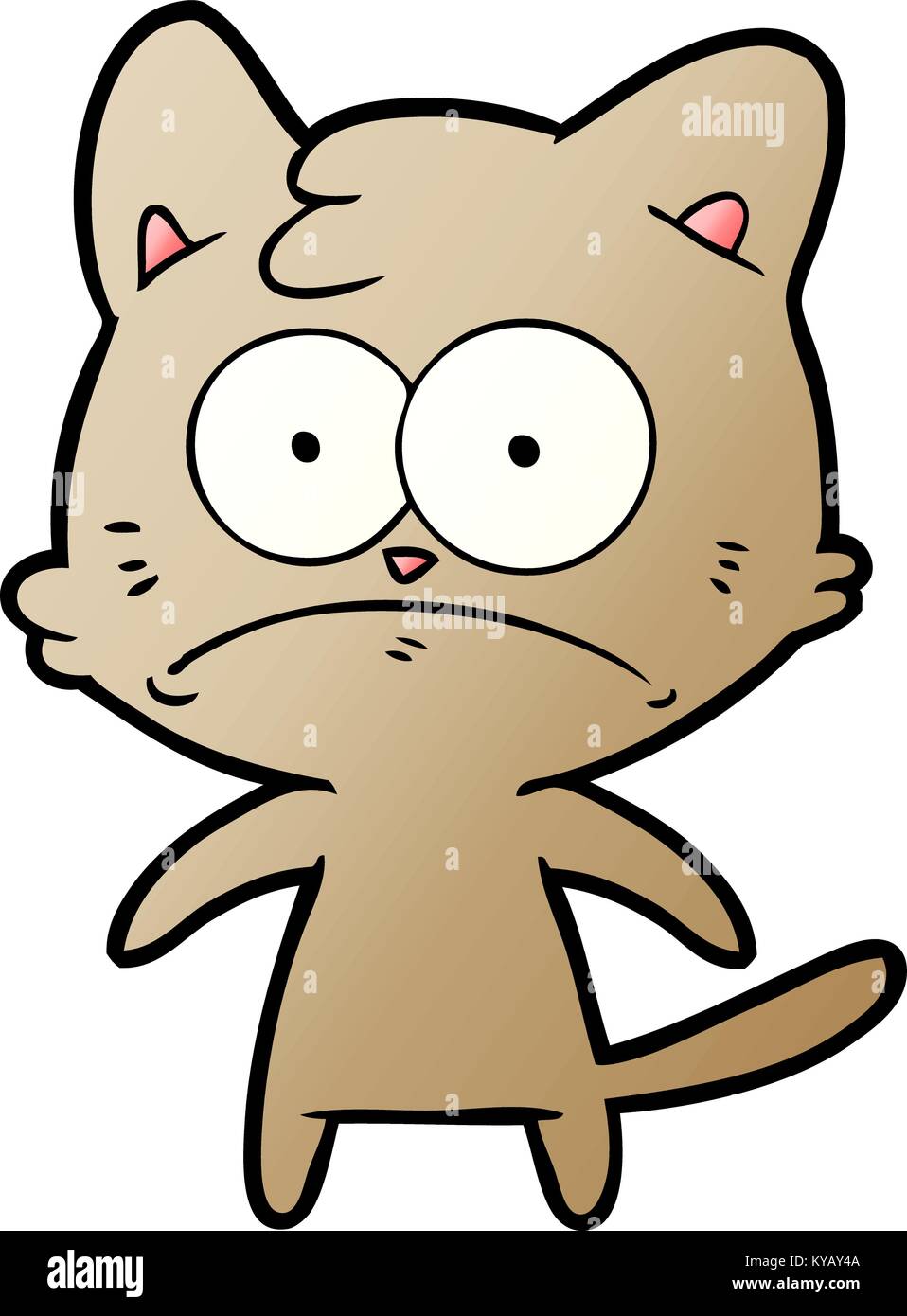 cartoon nervous cat Stock Vector Image & Art - Alamy