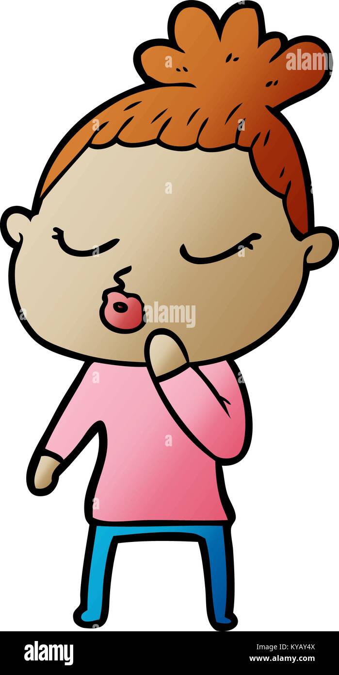 cartoon calm woman Stock Vector Image & Art - Alamy