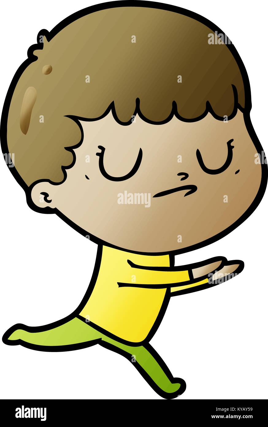cartoon grumpy boy Stock Vector Image & Art - Alamy