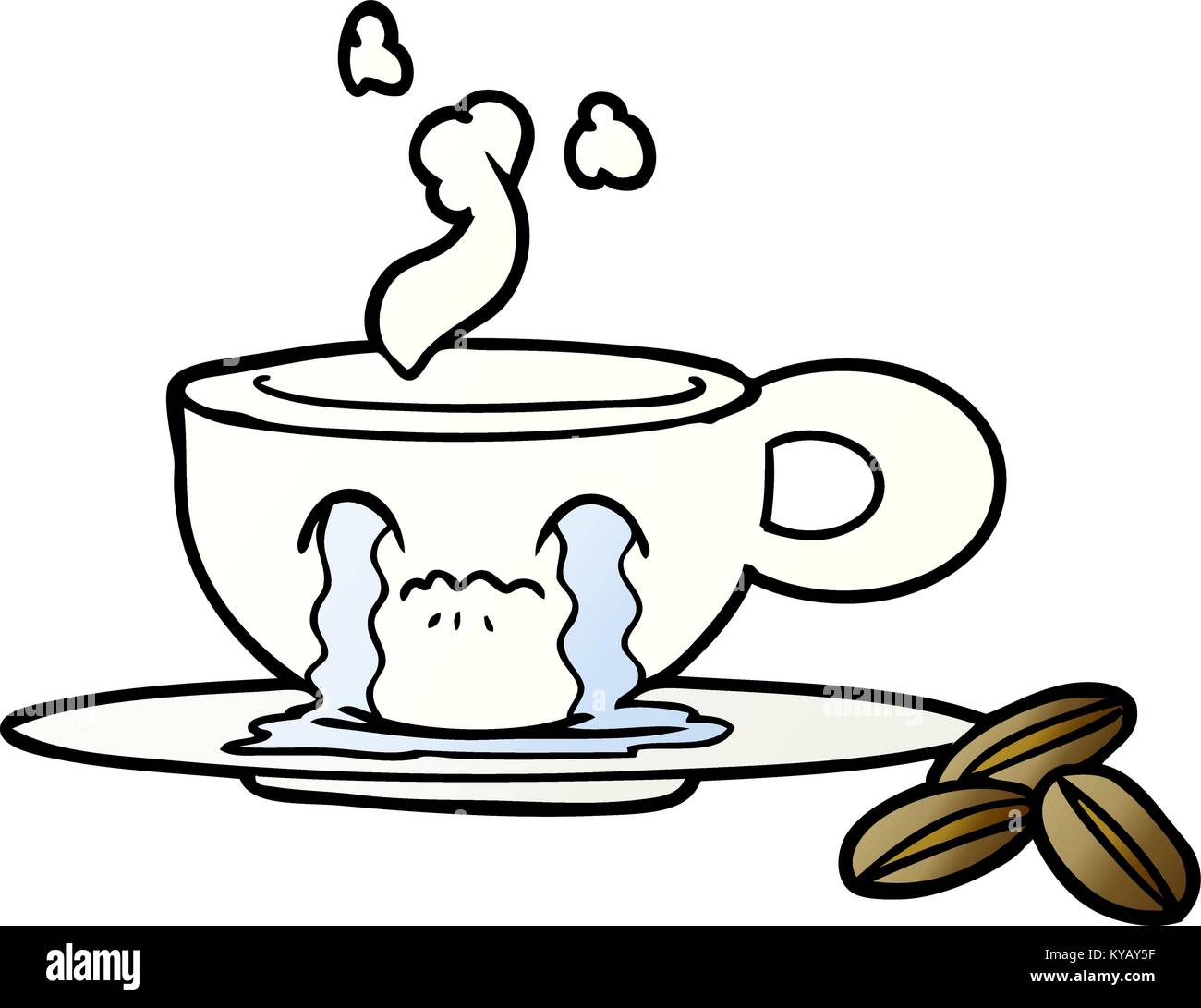 cartoon crying espresso mug Stock Vector Image & Art - Alamy