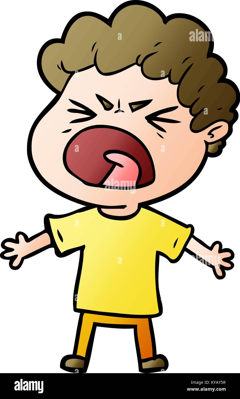 cartoon furious man Stock Vector Image & Art - Alamy