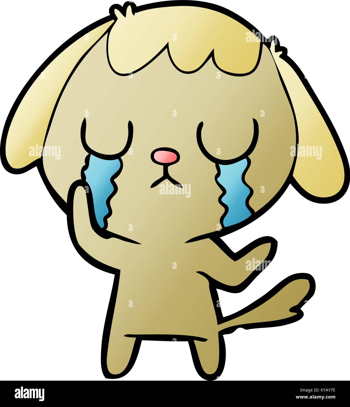 cute cartoon dog crying Stock Vector Image & Art - Alamy