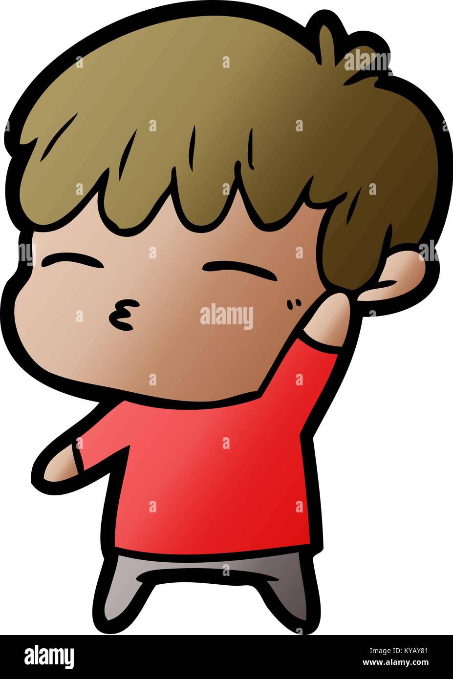 cartoon curious boy Stock Vector Image & Art - Alamy