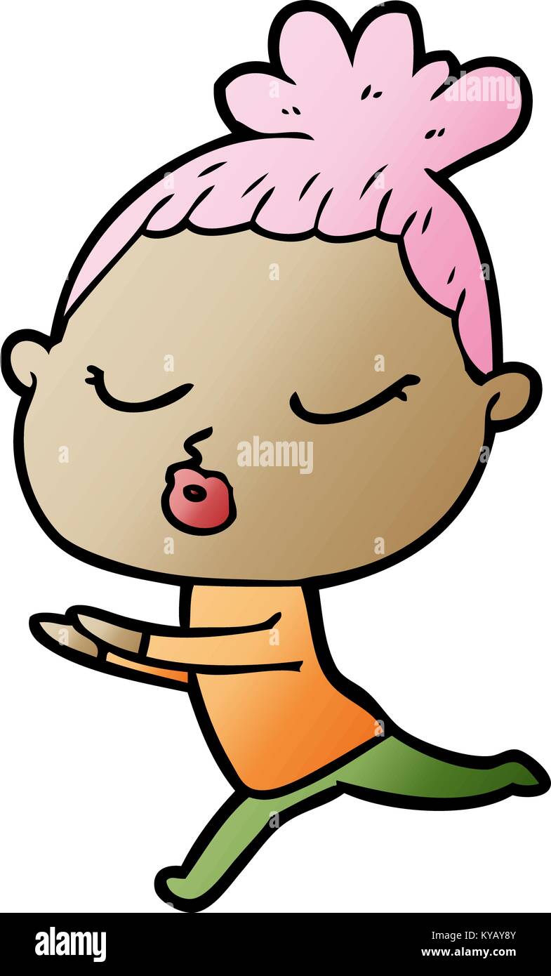 cartoon calm woman Stock Vector Image & Art - Alamy