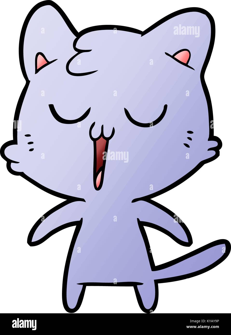 cartoon cat singing Stock Vector Image & Art - Alamy