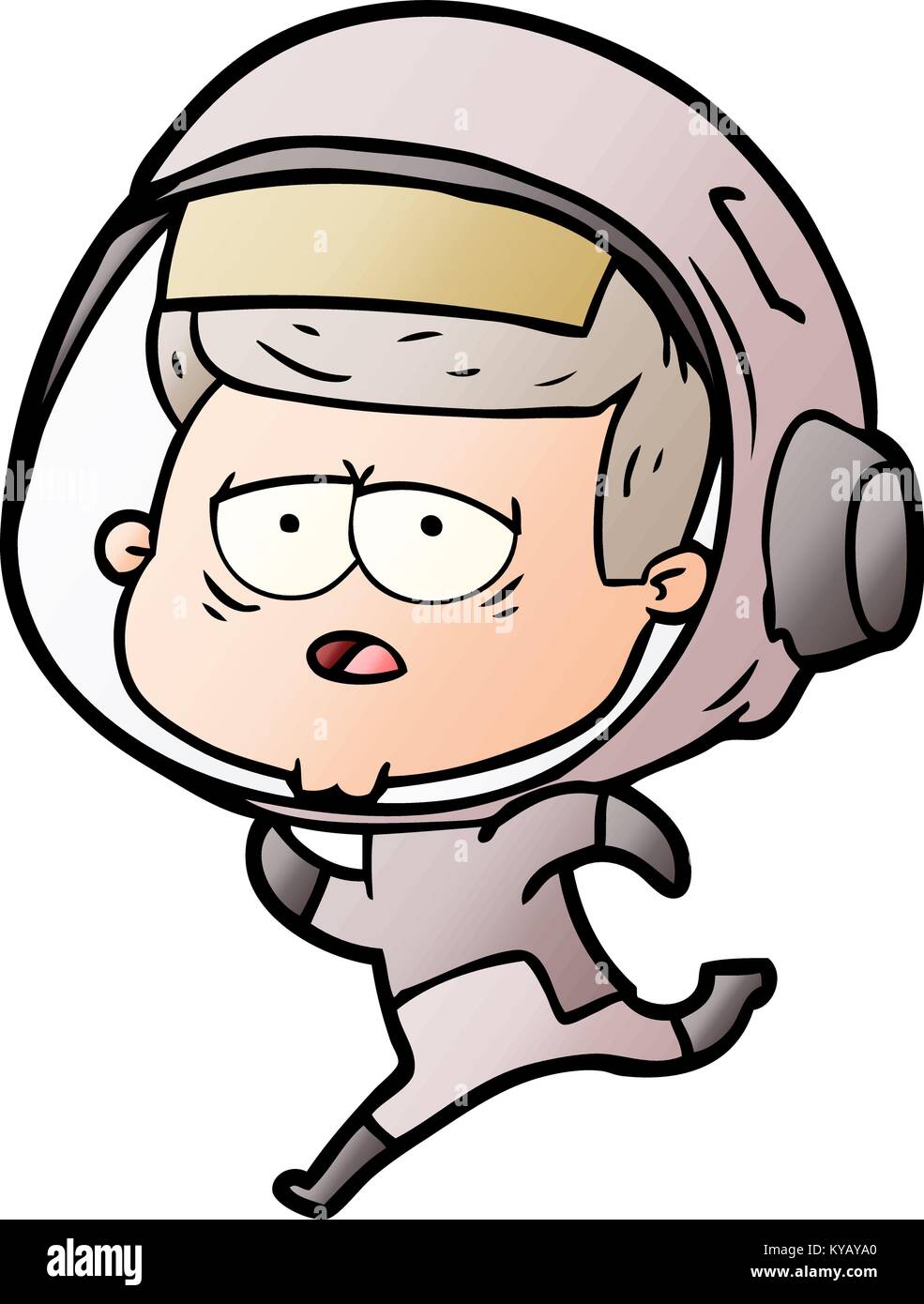 cartoon tired astronaut Stock Vector Image & Art - Alamy