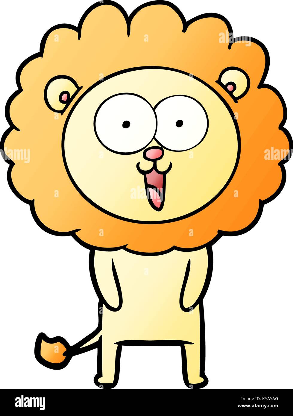 happy cartoon lion Stock Vector Image & Art - Alamy