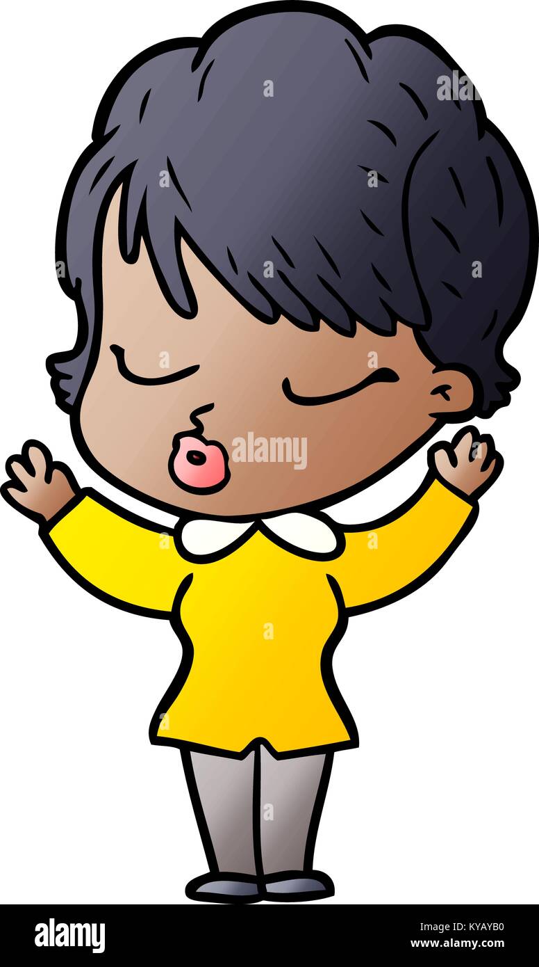cartoon woman with eyes shut Stock Vector Image & Art - Alamy