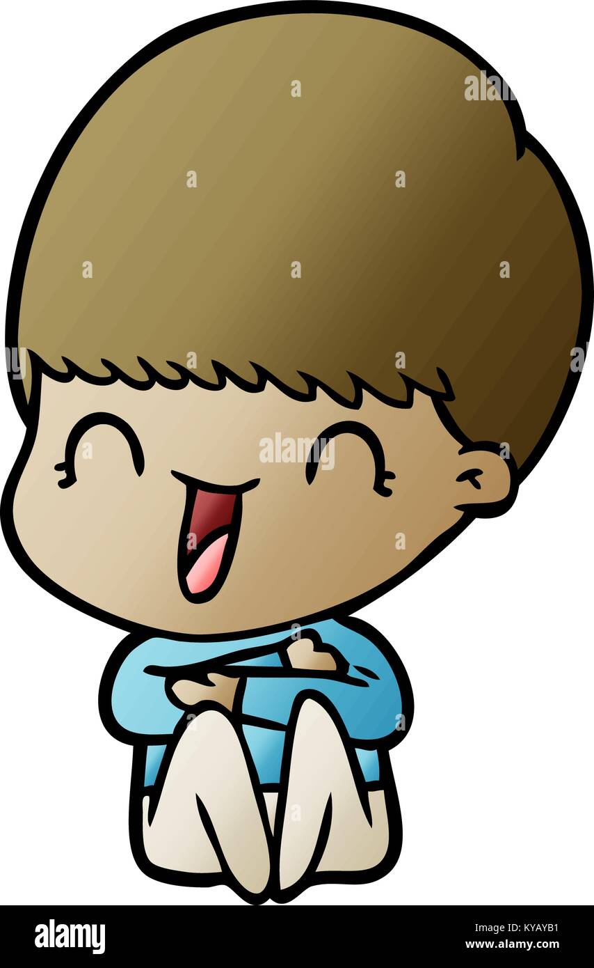 happy cartoon boy Stock Vector Image & Art - Alamy