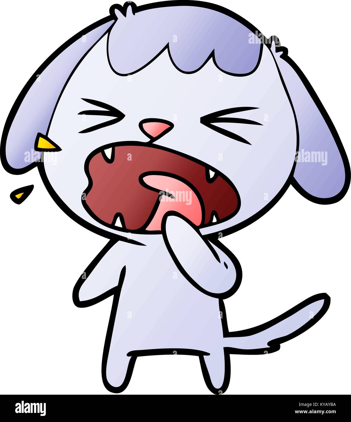 cute cartoon dog barking Stock Vector Image & Art - Alamy